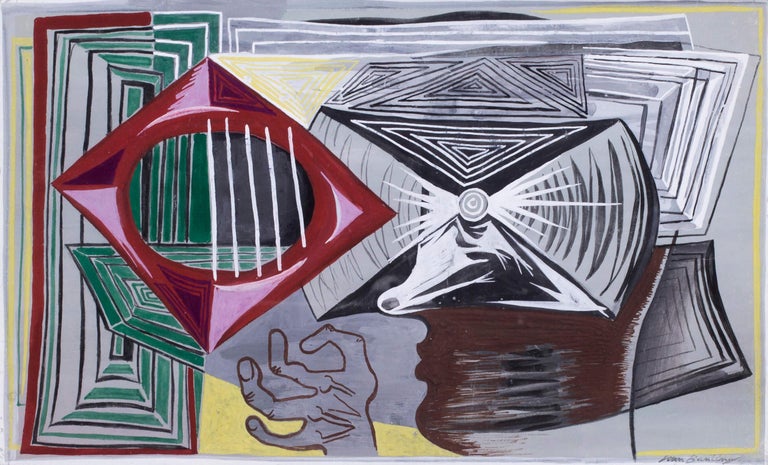 John Banting - Modern British painting of a card player by John Banting ...