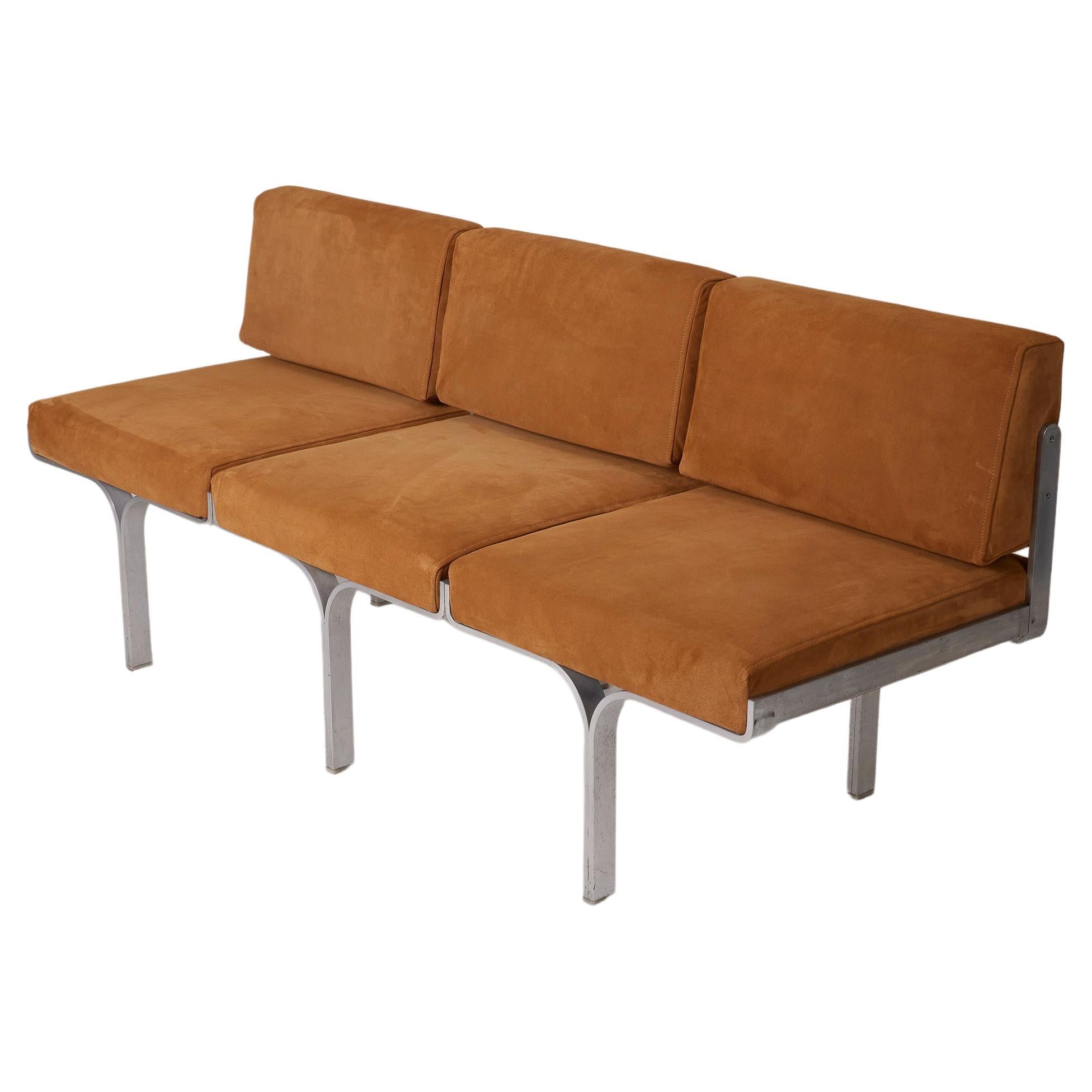John Behringer Three-Seat Architectural Link Bench at 1stDibs