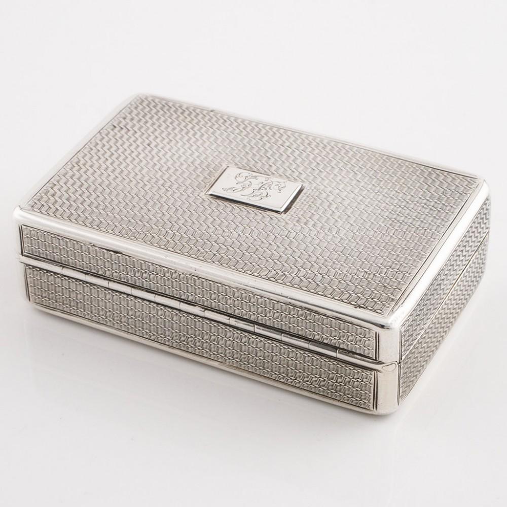 John Bettridge Sterling Silver Snuff Box Birmingham 1826 For Sale at ...