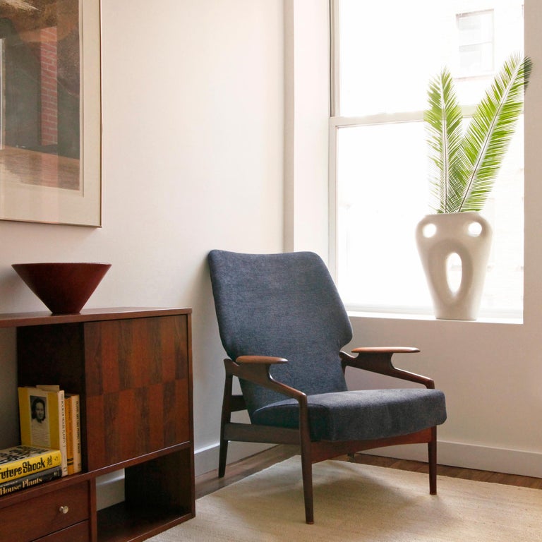 John Boné Reclining Teak Chair at 1stDibs