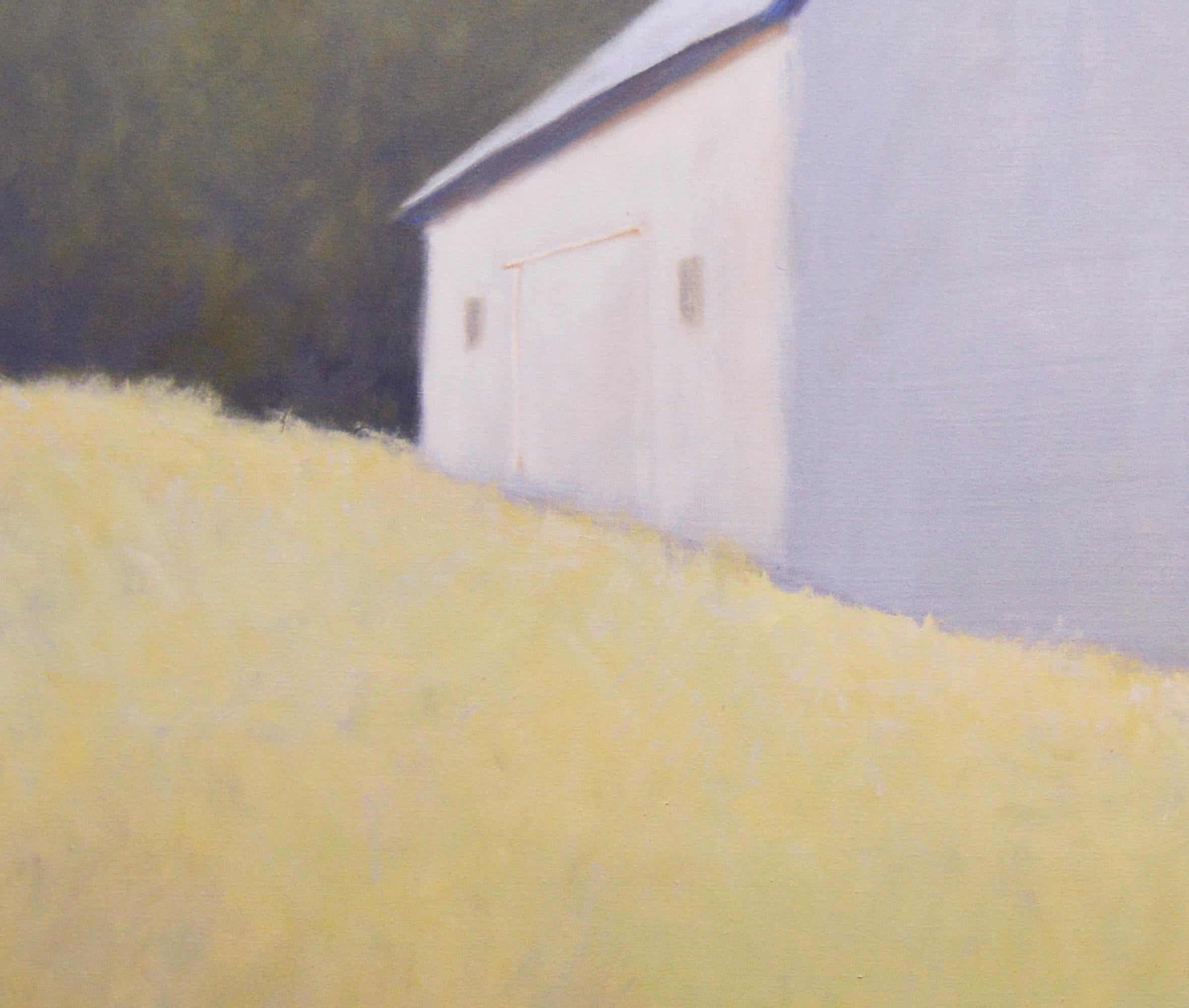 John Brandon Sills - "Barn on Hill" Tranquil Painting of a Barn on a ...