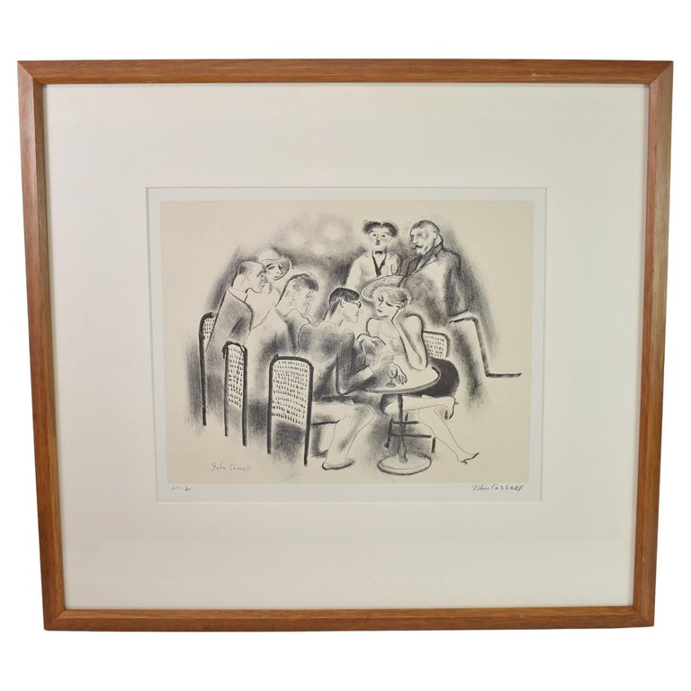 John Carroll Doyle (1892-1959) Cocktail Hour Lithograph For Sale at 1stDibs