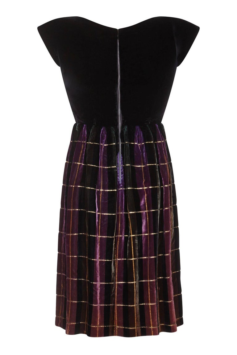 John Cavanagh 1960s Velvet Tartan Party Dress For Sale at 1stDibs ...