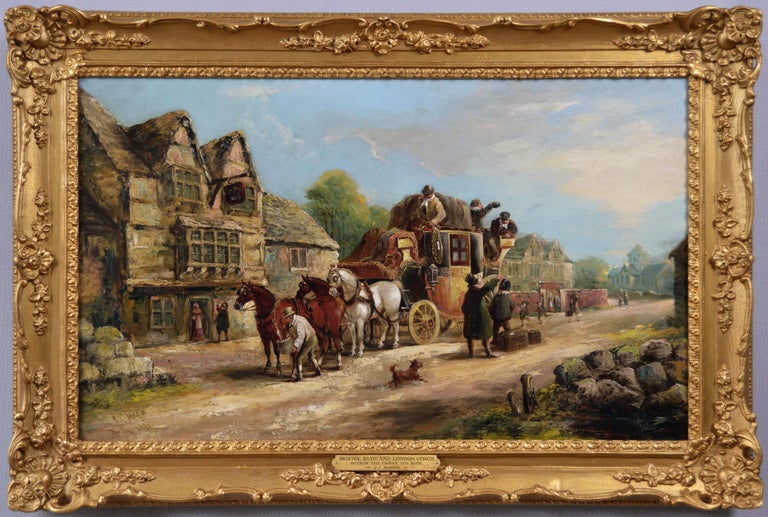 John Charles Maggs - 19th Century coaching oil painting For Sale at 1stDibs