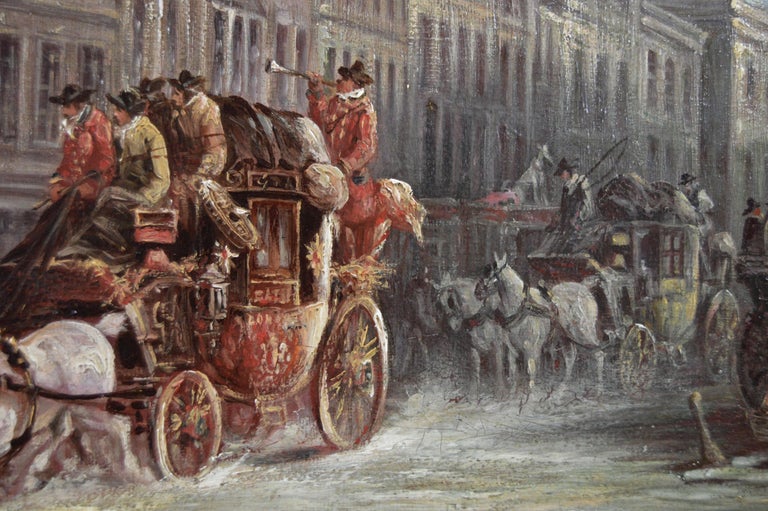 John Charles Maggs - 19th Century coaching scene oil painting of Bath ...