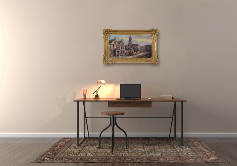 John Charles Maggs - 19th Century coaching scene oil painting outside a ...