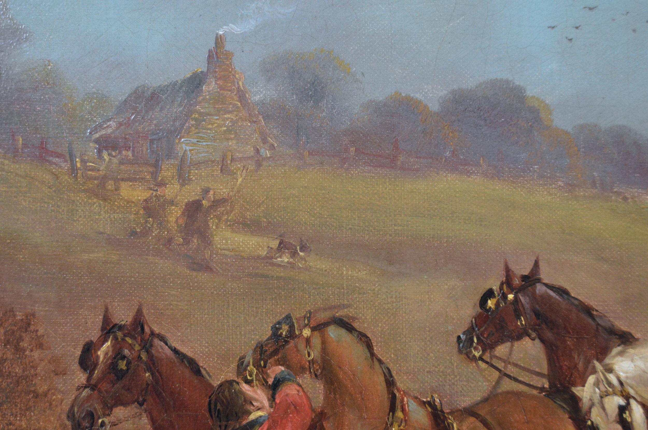 John Charles Maggs - Pair of 19th Century coaching scene oil paintings ...