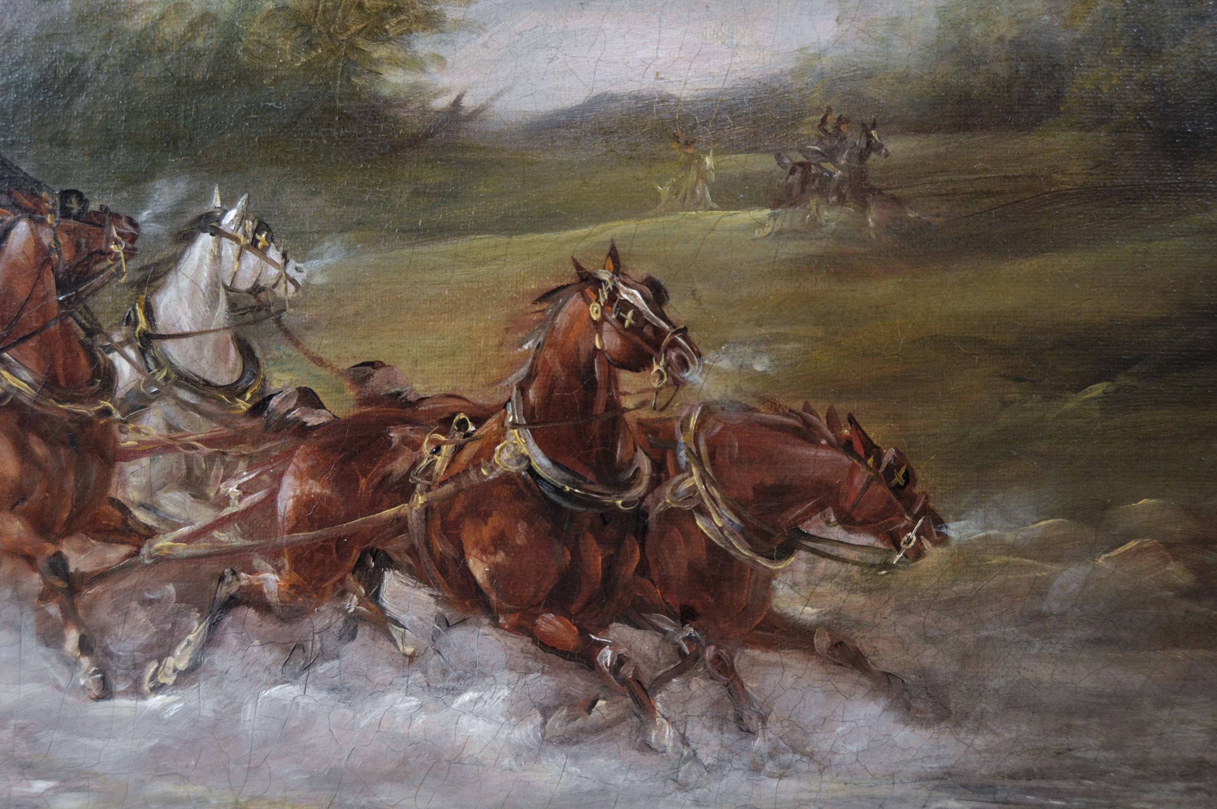 John Charles Maggs - Pair of 19th Century coaching scene oil paintings ...