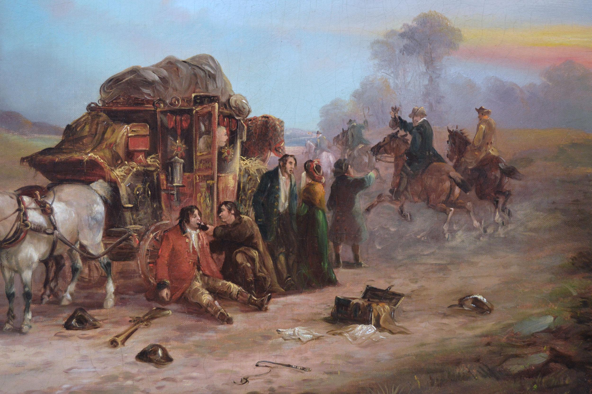 John Charles Maggs - Pair of 19th Century coaching scene oil paintings ...