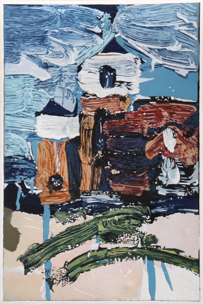 John Clem Clarke - Abstract with Subject 10 (House), Painting by John ...