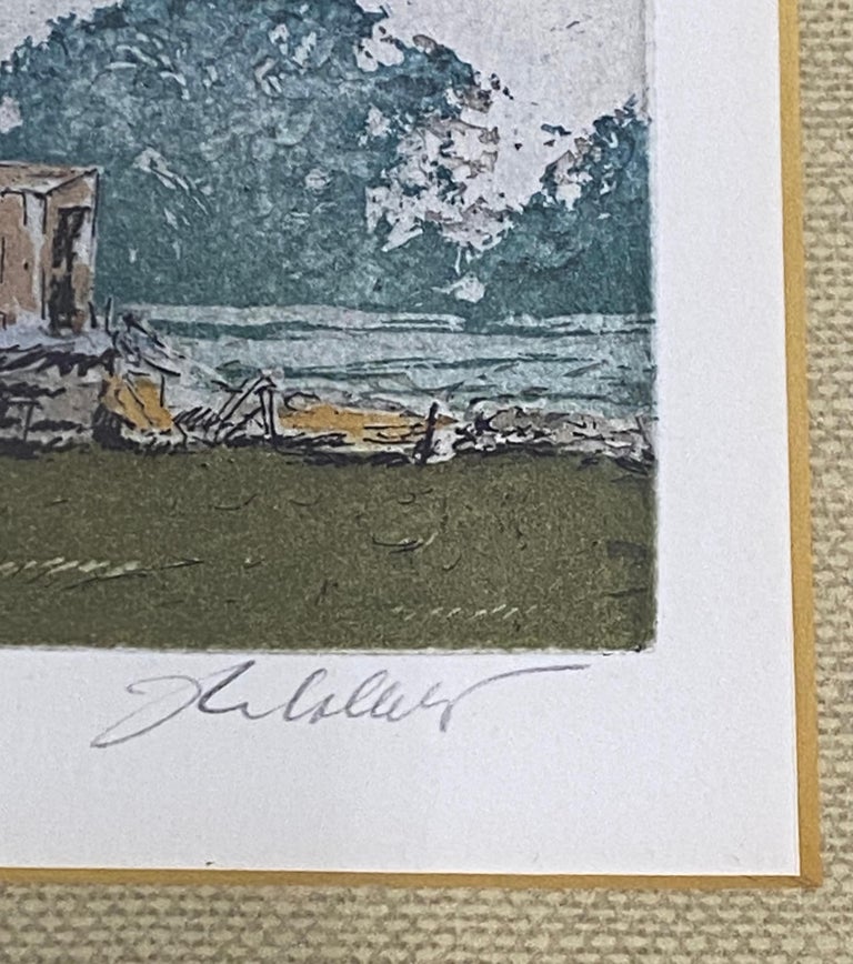 John Collette - John Collette "Drilling" Original Drypoint Etching W ...