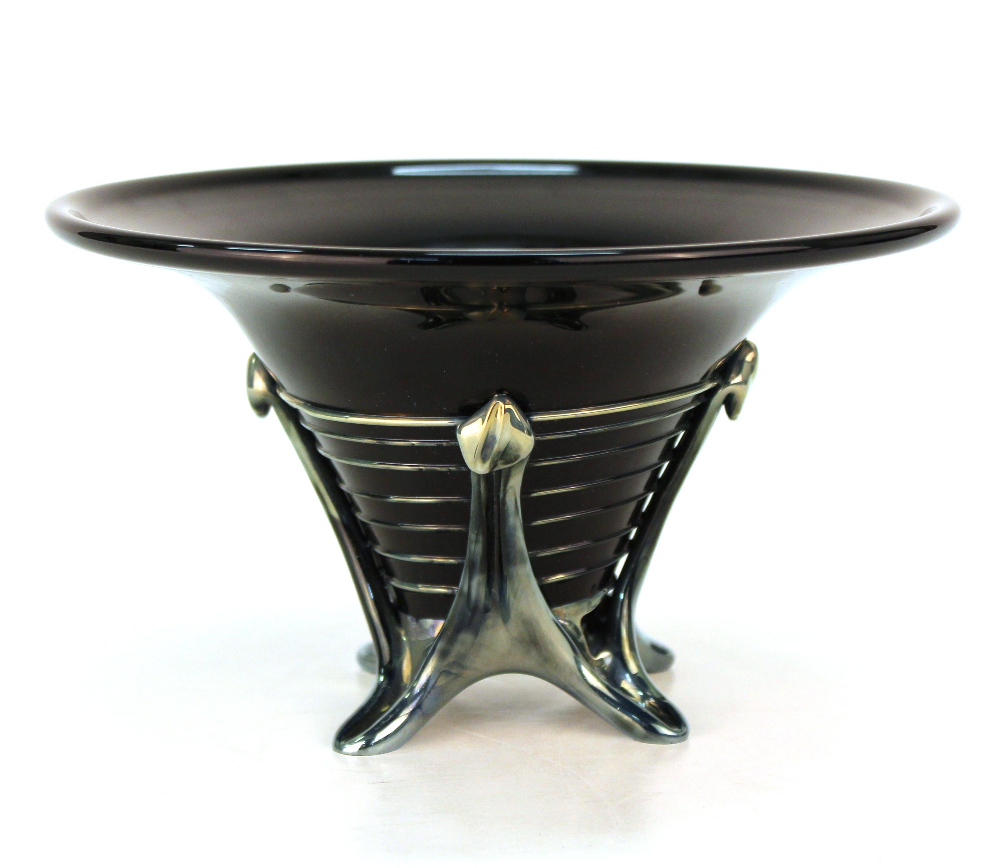 John Cook Modern Studio Art Glass Footed Vase at 1stDibs | john cook ...