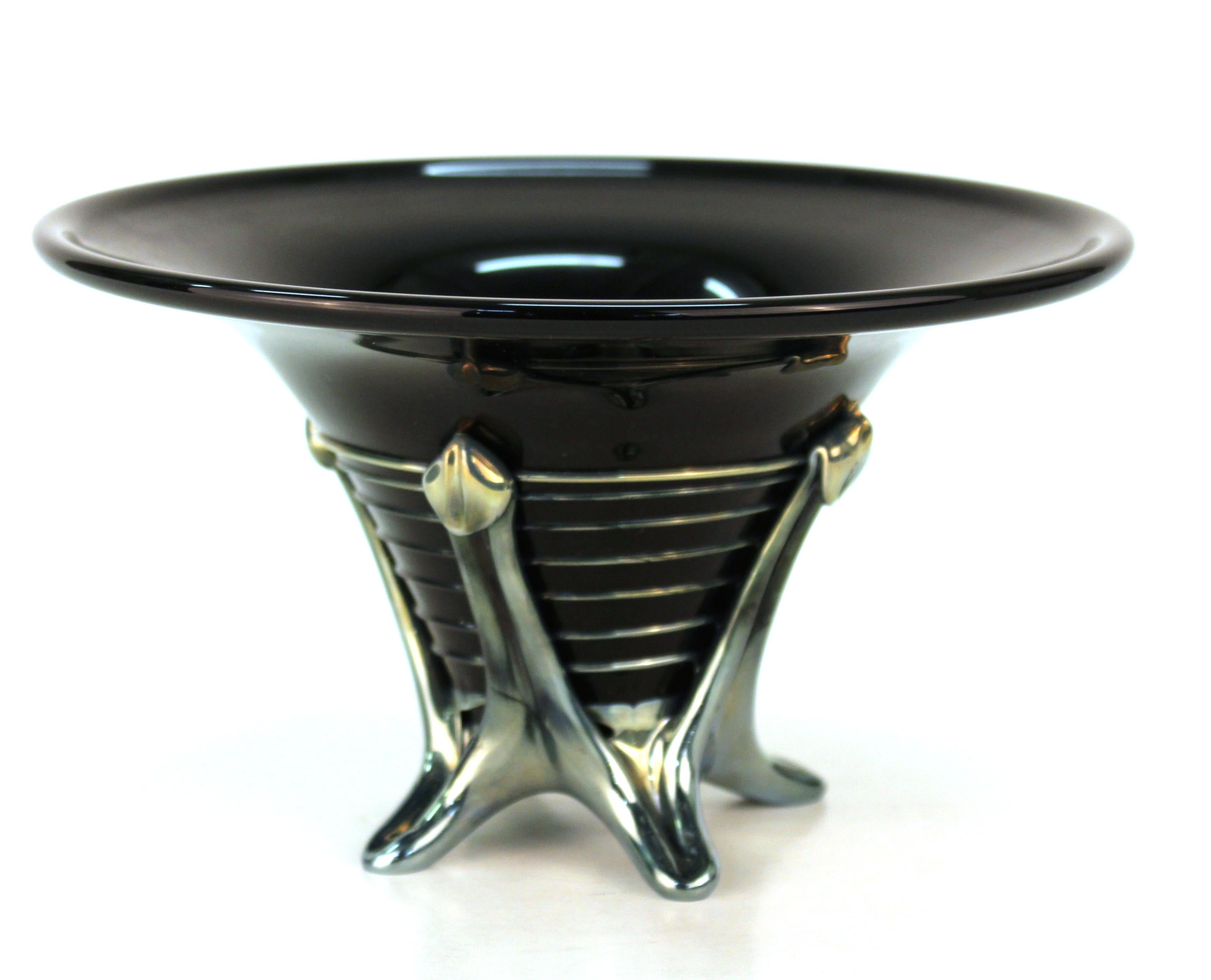 John Cook Modern Studio Art Glass Footed Vase at 1stDibs | john cook ...