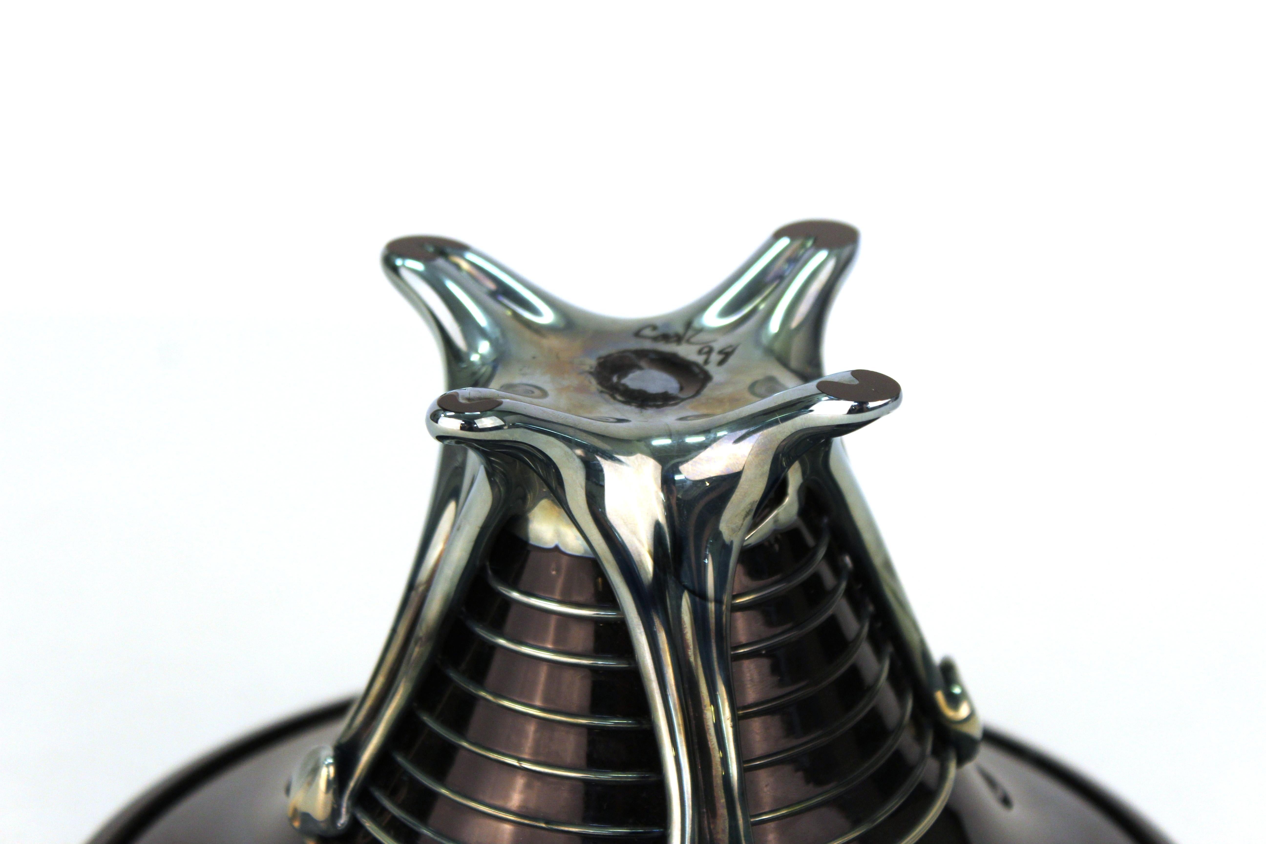 John Cook Modern Studio Art Glass Footed Vase at 1stDibs | john cook ...