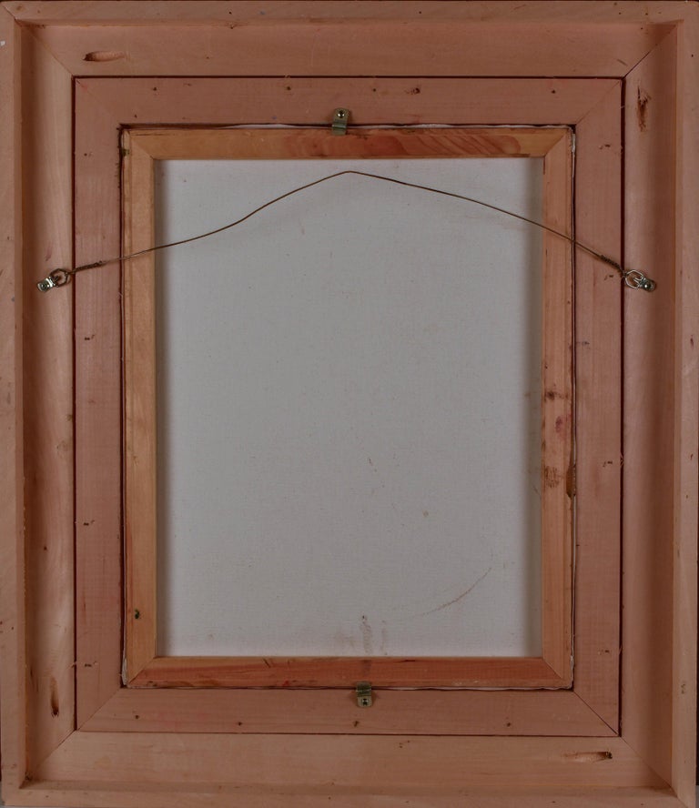 John Cook - John Cook, "Flowers on Red Table" Oil on Canvas 19 1/2 x 15 ...