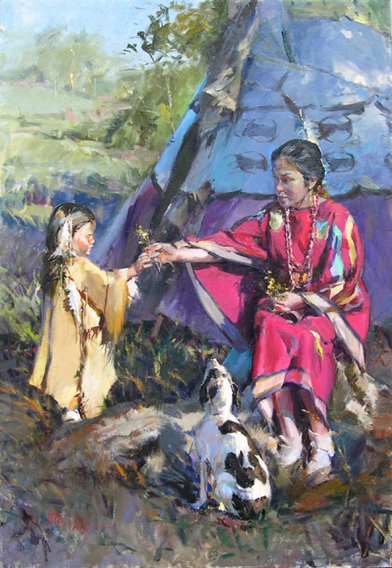 John Cook - "The Gentle Gesture", John Cook, Oil on Canvas ...