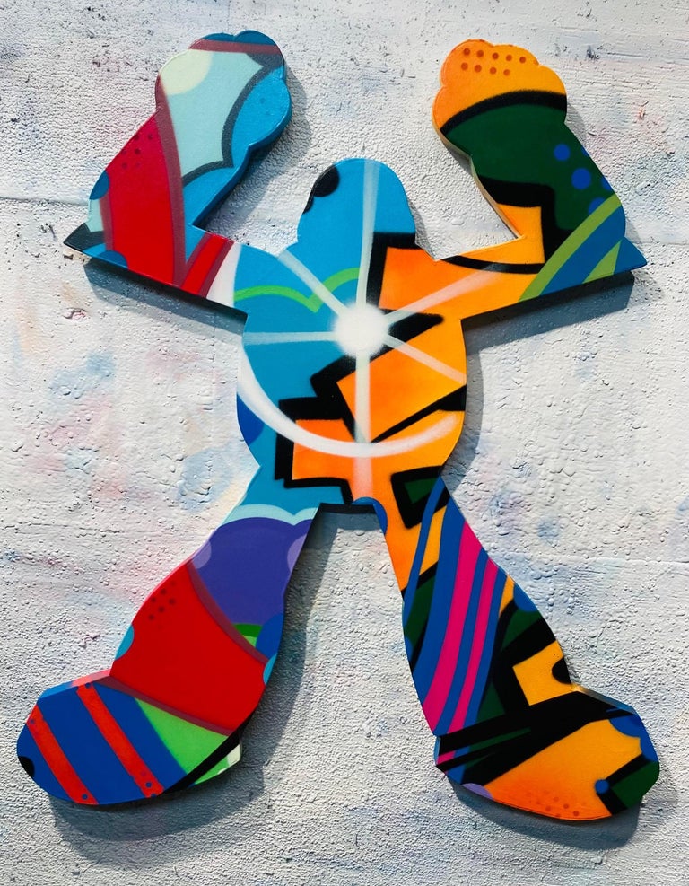 John Crash Matos - Robot_John "CRASH" Matos, Spray Paint on Shaped ...