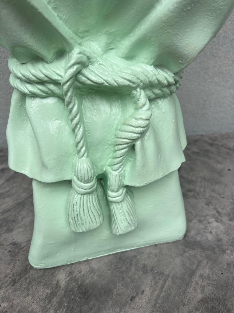 John Dickinson Attributed Draped Plaster Side Table Pedestal For Sale ...