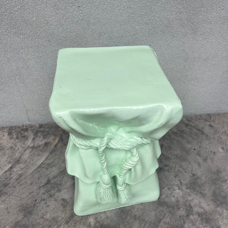 John Dickinson Attributed Draped Plaster Side Table Pedestal For Sale ...