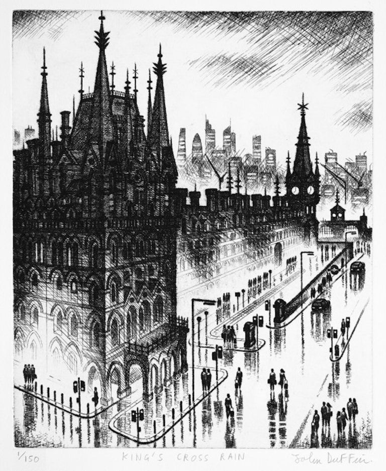 John Duffin - John Duffin, Kings Cross Rain, Limited Edition Print, Art ...