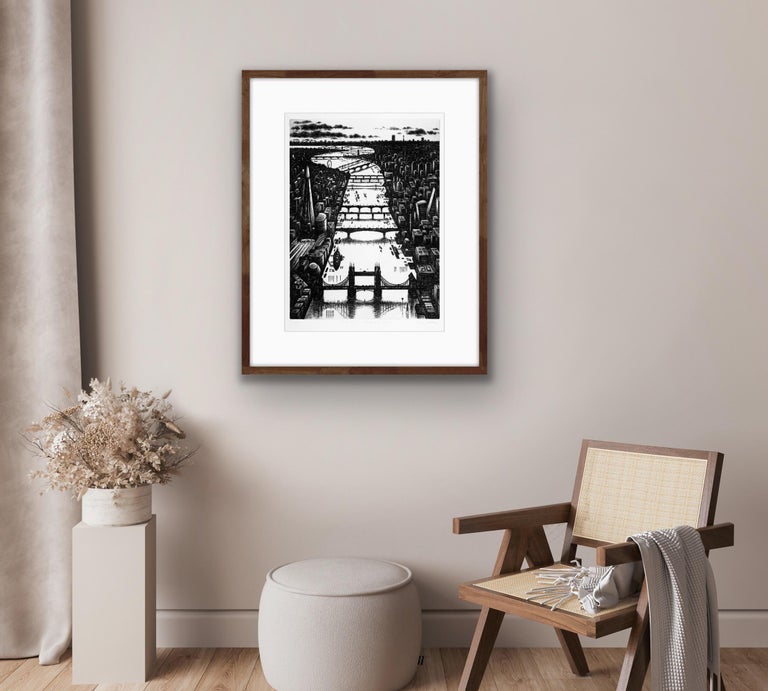 John Duffin - Thames Bridges Dusk, Limited Edition London Cityscape ...