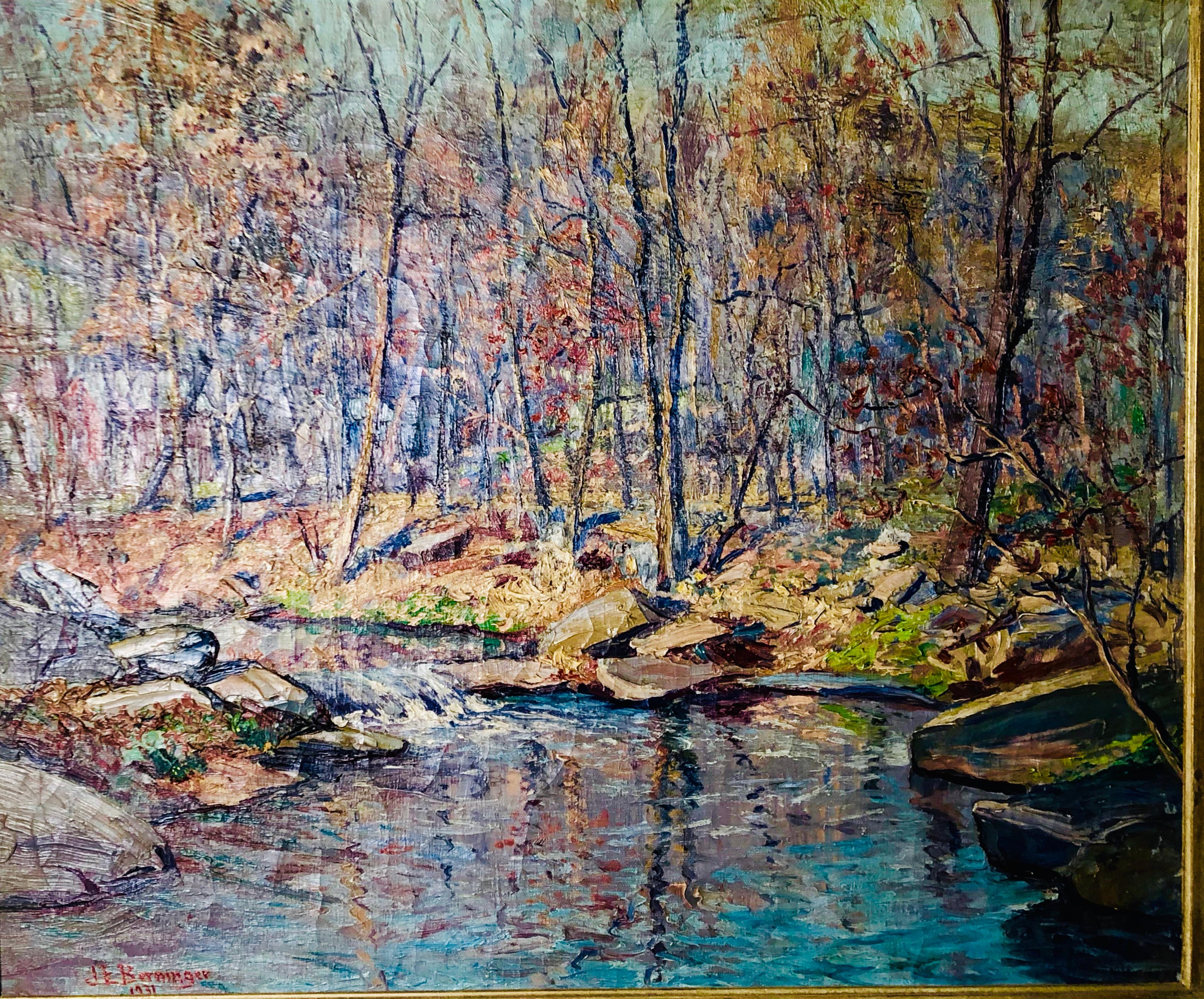 John E Berninger "Fall Along the Saucon Creek", 1931 For Sale at 1stDibs
