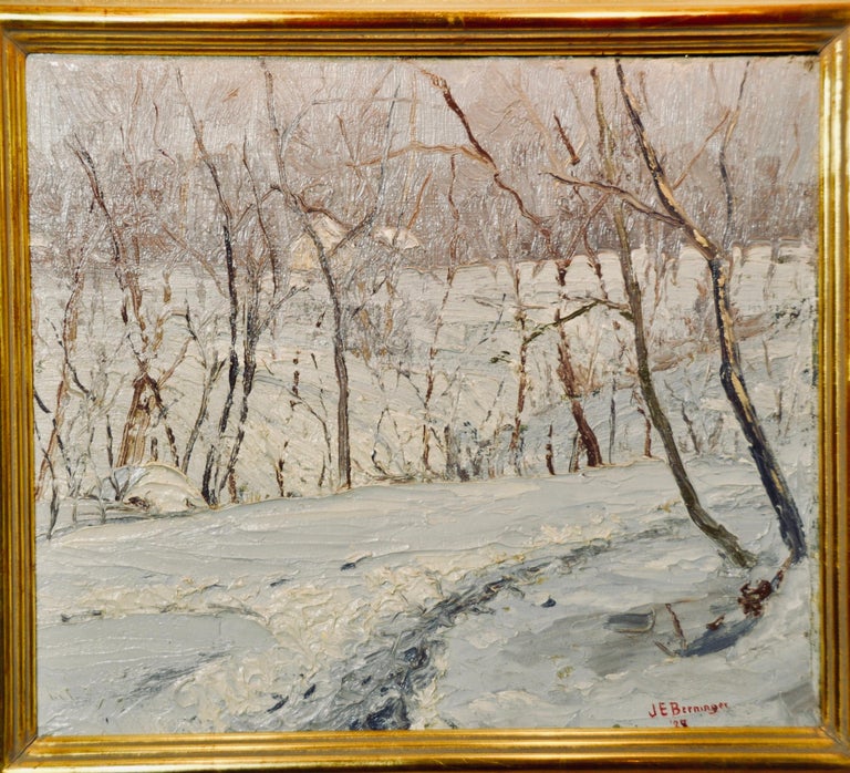 John E Berninger "Winter Landscape", 1928 For Sale at 1stDibs