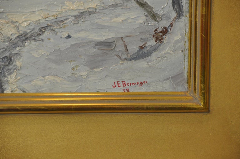 John E Berninger "Winter Landscape", 1928 For Sale at 1stDibs