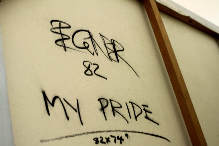 John Egner My Pride 1982 Signed Contemporary Abstract Acrylic Painting ...