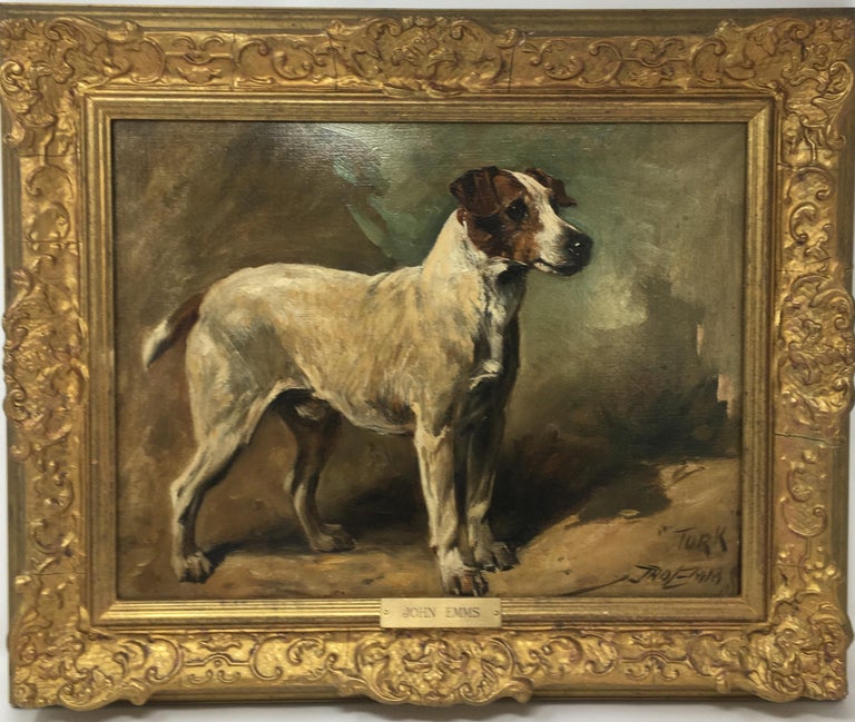 John Emms - John Emms dog painting of 'Turk' A Jack Russell Terrier at ...