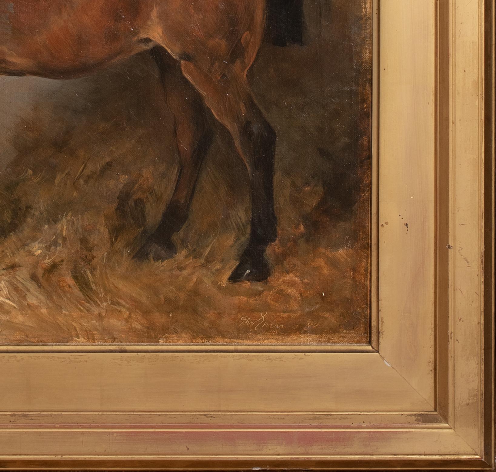 John Emms - Large 19th Century Portrait Of A Bay Carriage Horse, 19th ...