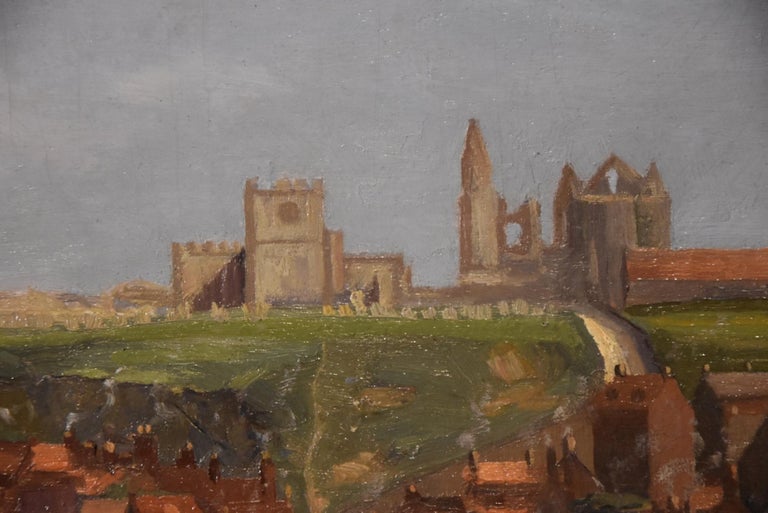 John Ernest Foster - Oil Painting by John Ernest Foster "Whitby Quay ...