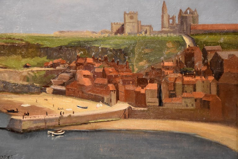 John Ernest Foster - Oil Painting by John Ernest Foster "Whitby Quay ...