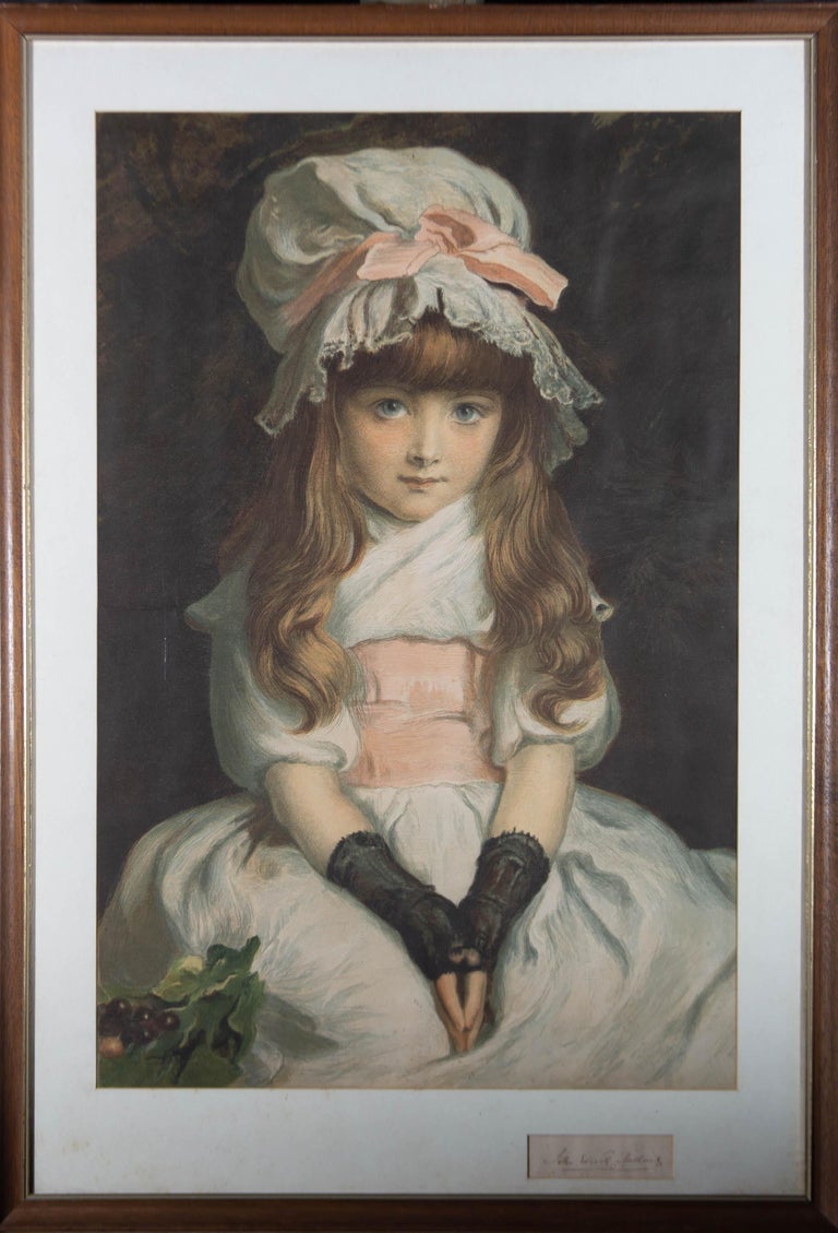 After Millais (1829-1896) - Lithograph, Cherry Ripe with Artist's ...