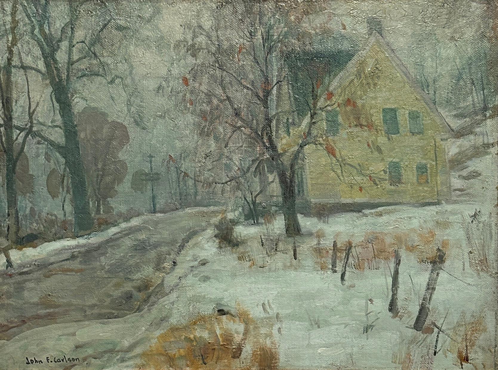 John F. Carlson - John F. Carlson Painter, "Winter Mists" For Sale at ...