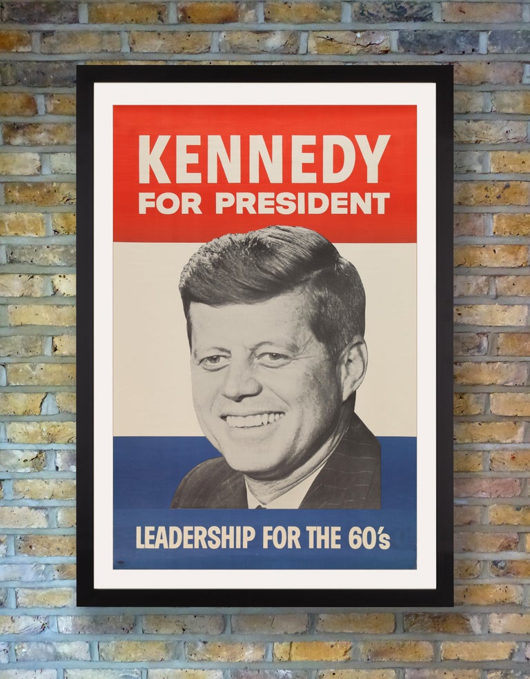 John F. Kennedy Original Vintage Presidential Campaign Poster, 1960 at ...