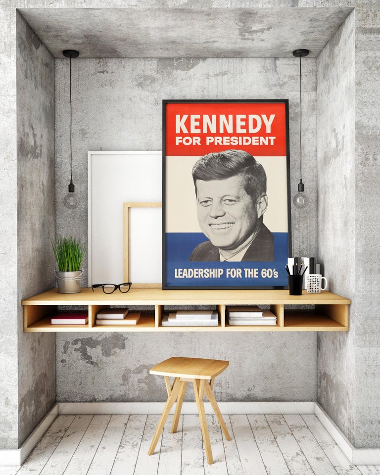 John F. Kennedy Original Vintage Presidential Campaign Poster, 1960 at ...