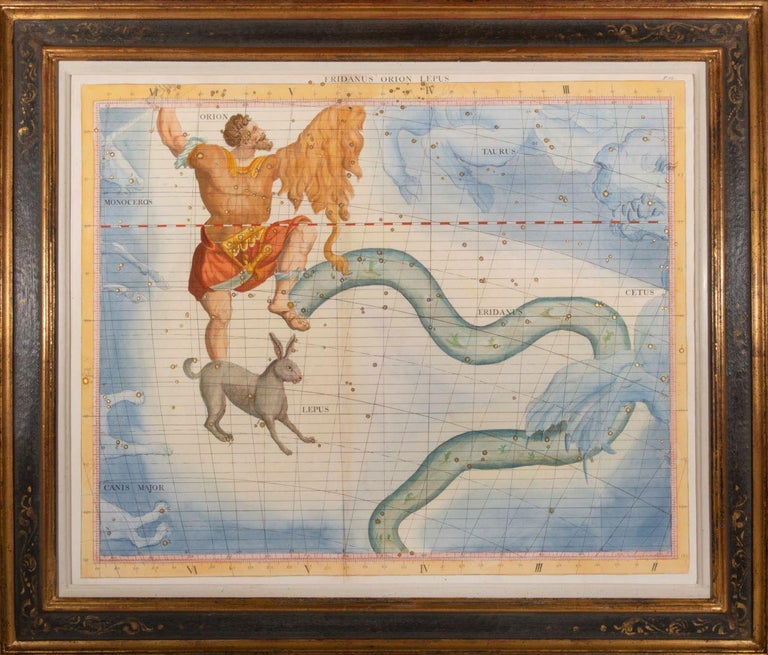 John Flamsteed - Céleste du 18e siècle - Eridanus Orion Lepus En vente ...