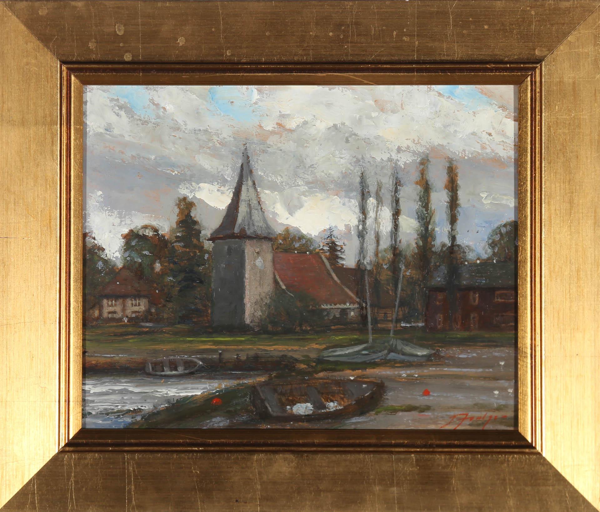 John Foulger - John Foulger (1943-2007) - Framed 20th Century Acrylic ...