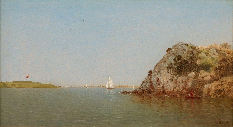John Frederick Kensett - Beacon Rock, Newport For Sale at 1stDibs
