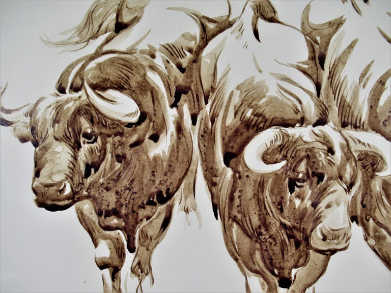 John Fulton Short - Three bulls at 1stDibs