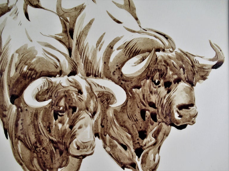 John Fulton Short - Three bulls at 1stDibs | john fulton bulls blood ...