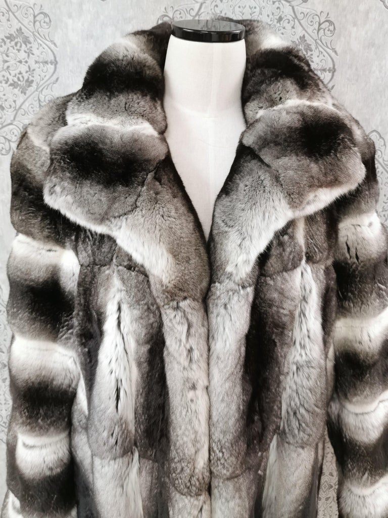 John Galliano Chinchilla Fur Coat (size 16) For Sale at 1stDibs