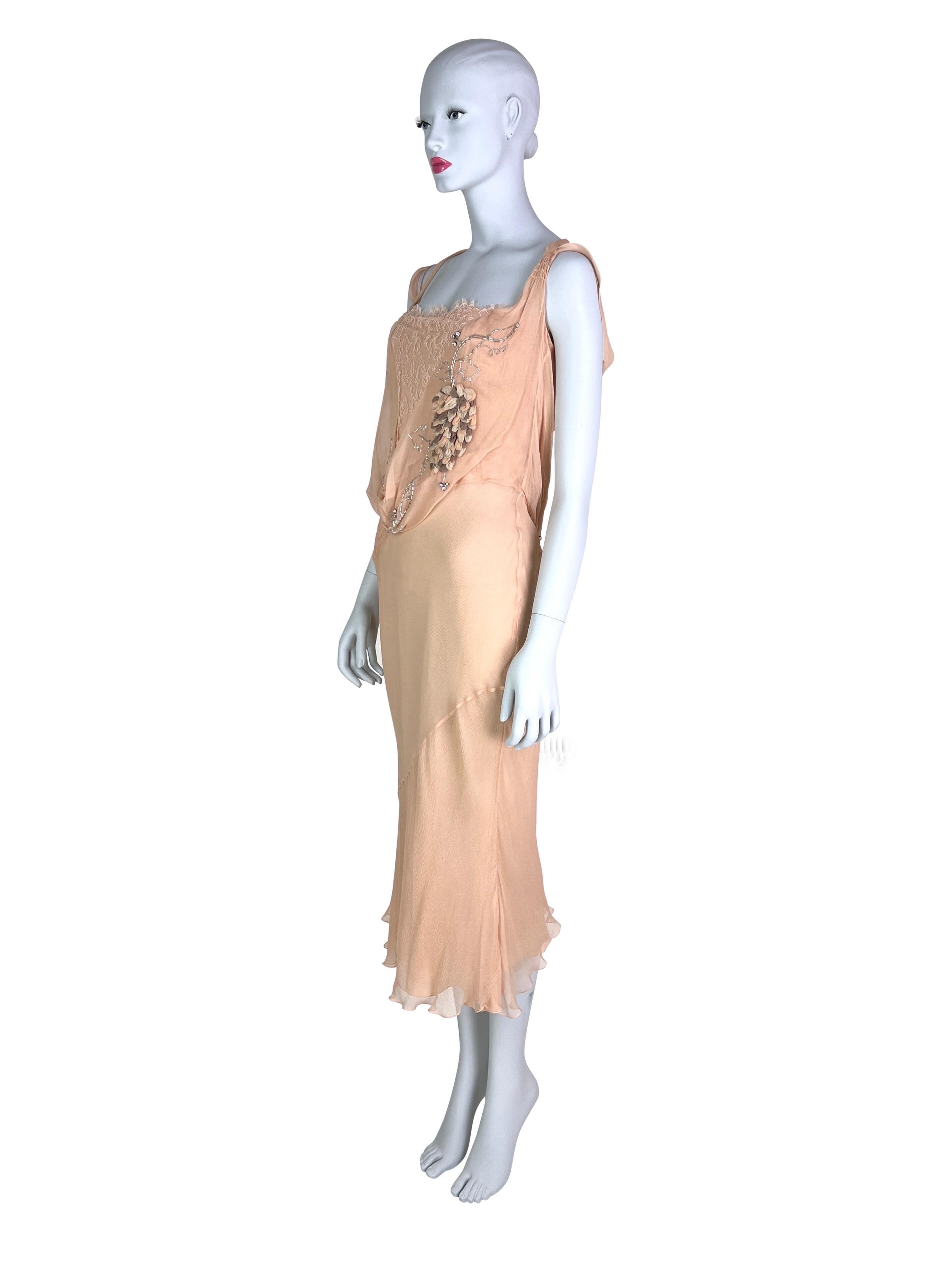 John Galliano Fall 2005 Silk Embellished Dress For Sale at 1stDibs