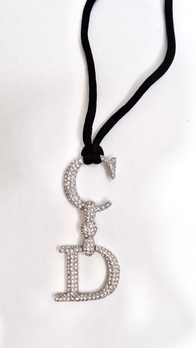 John Galliano for Christian Dior "CD "Crystallized Necklace For Sale at ...
