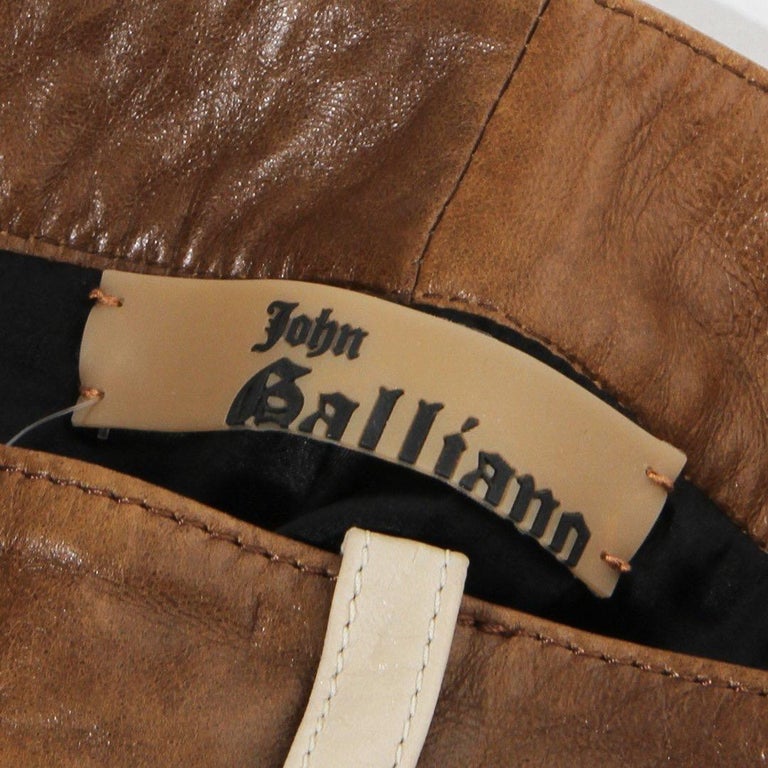 John Galliano Patchwork Leather Pants For Sale at 1stDibs | leather ...