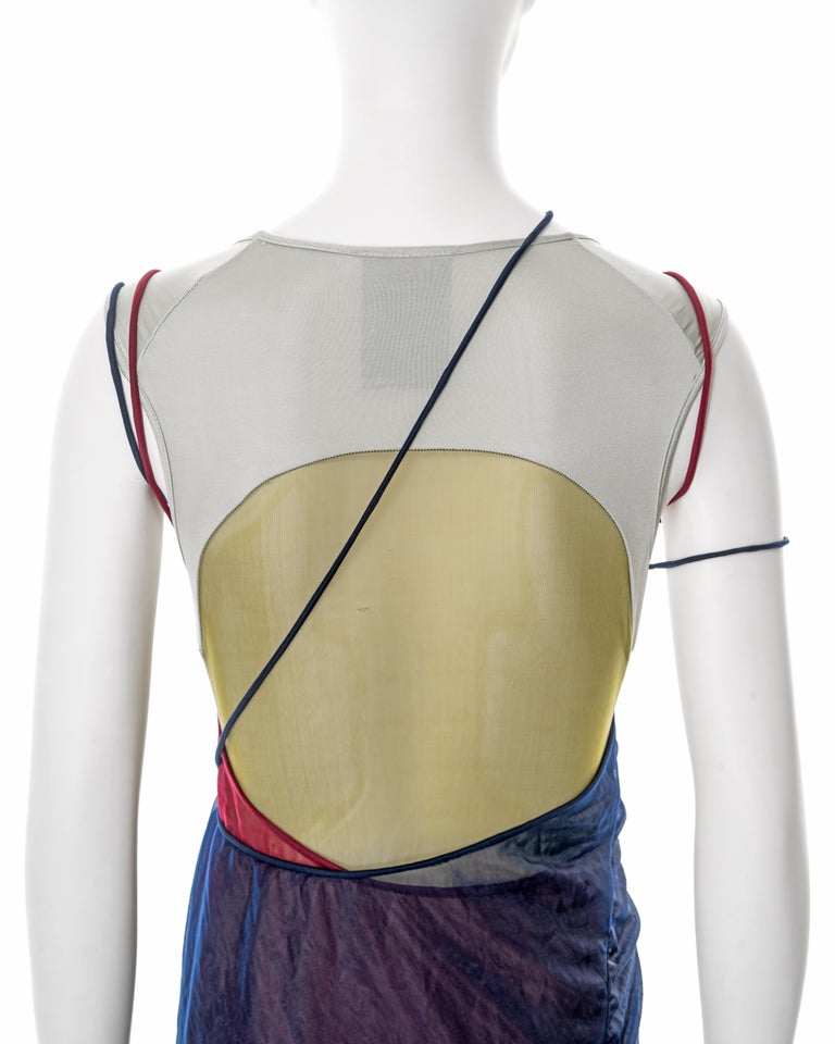John Galliano tri-colour multi-layered slip dress and bodysuit, ss 1991 ...