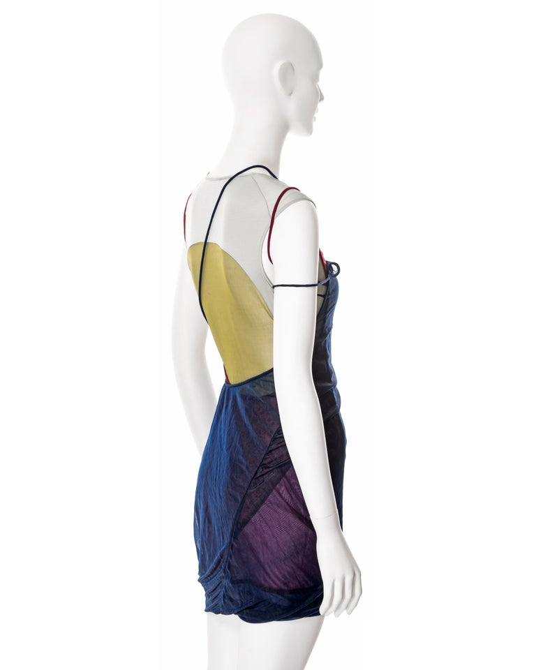 John Galliano tri-colour multi-layered slip dress and bodysuit, ss 1991 ...