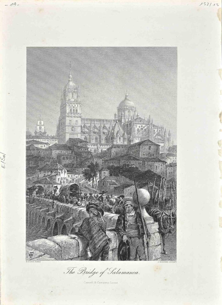 John Godfrey - The Bridge of Salamanca - Original Lithograph by J ...