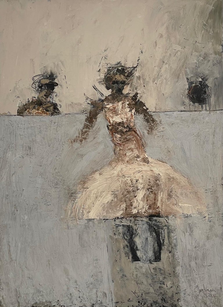 John Goodman - Two Figures with Dog For Sale at 1stDibs